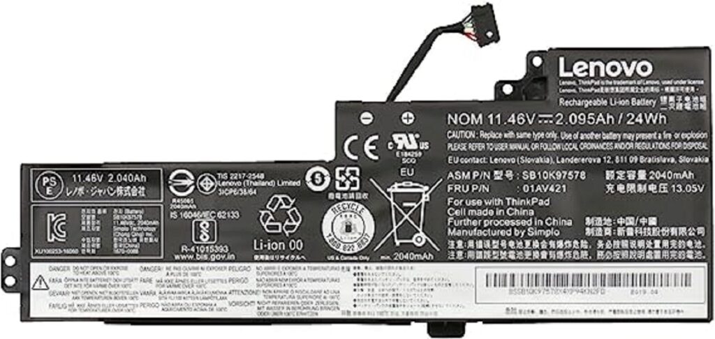 Lenovo ThinkPad T480 (20L5) Series Internal Original Battery